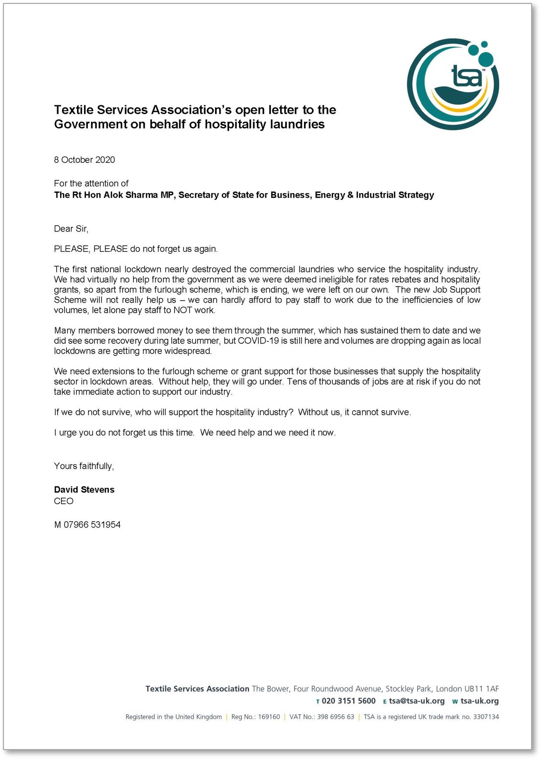 Lobbying Steering Group – TSA