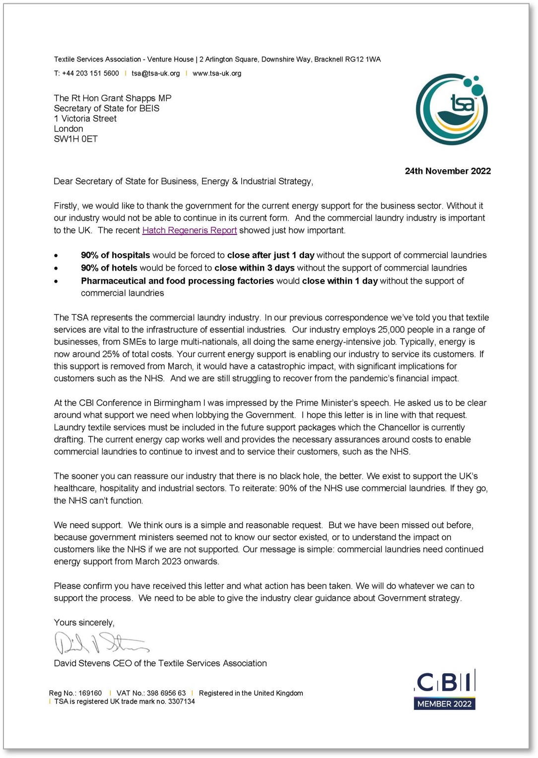 Lobbying Steering Group – TSA